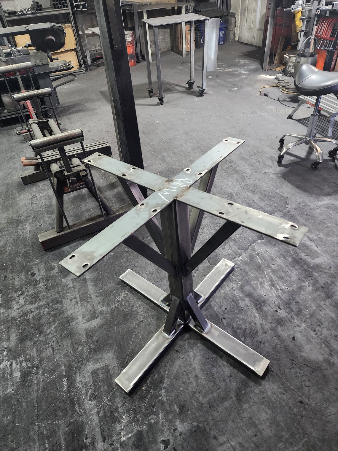 Unique Metal Pedestal Table Base: Heavy Duty, Custom Welded - Etsy