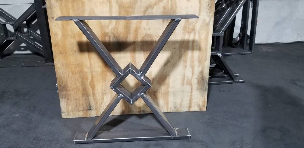 Diamond Shaped Metal Table Base, Industrial Table Legs