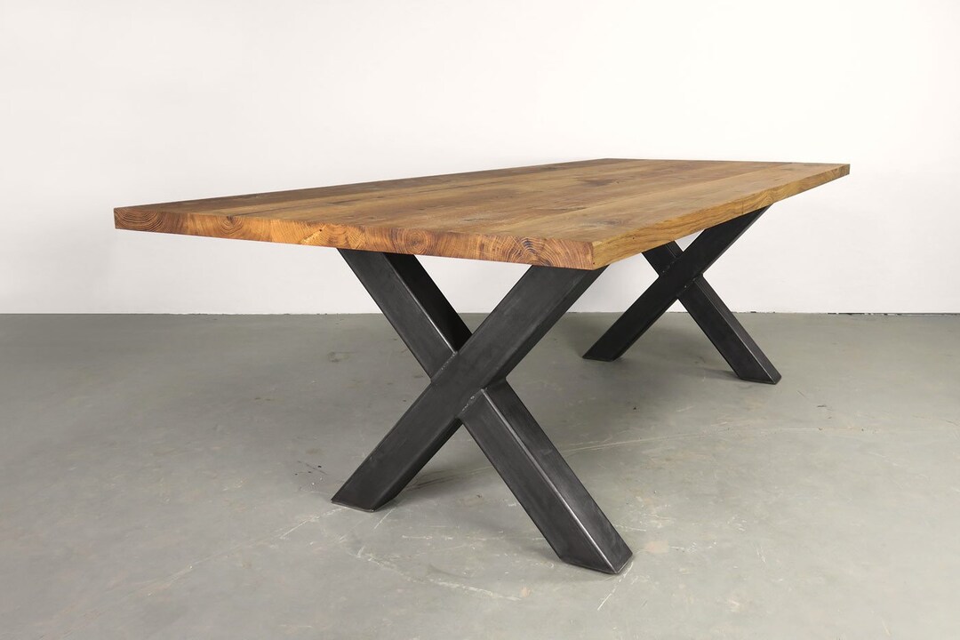 Heavy Duty Tube Steel Farmhouse Style Table Base, X-shaped - Etsy