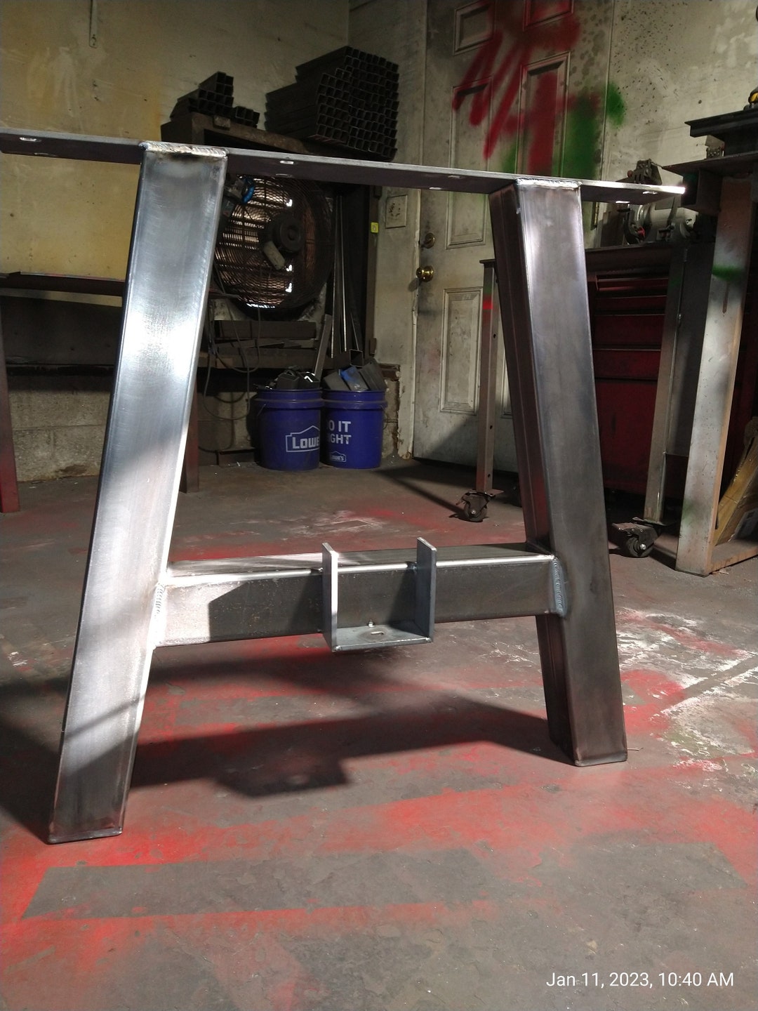 A Shaped Table Legs, Set of 2, Modern Industrial Legs, Custom Sizes ...