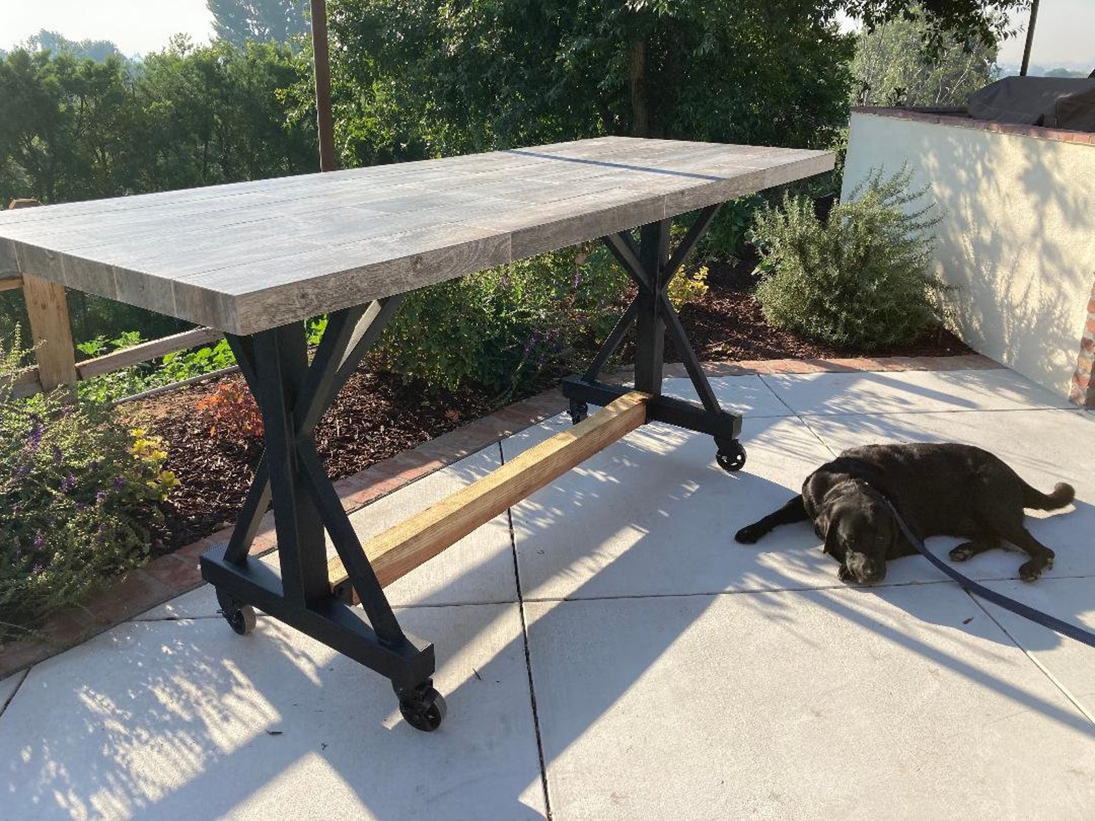 Farmhouse Metal Table Legs With Casters, Heavy Duty Industrial Base - Etsy