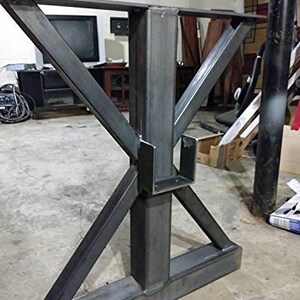 Metal Table Base,dining & Bench Set, Industrial Steel Base - Etsy