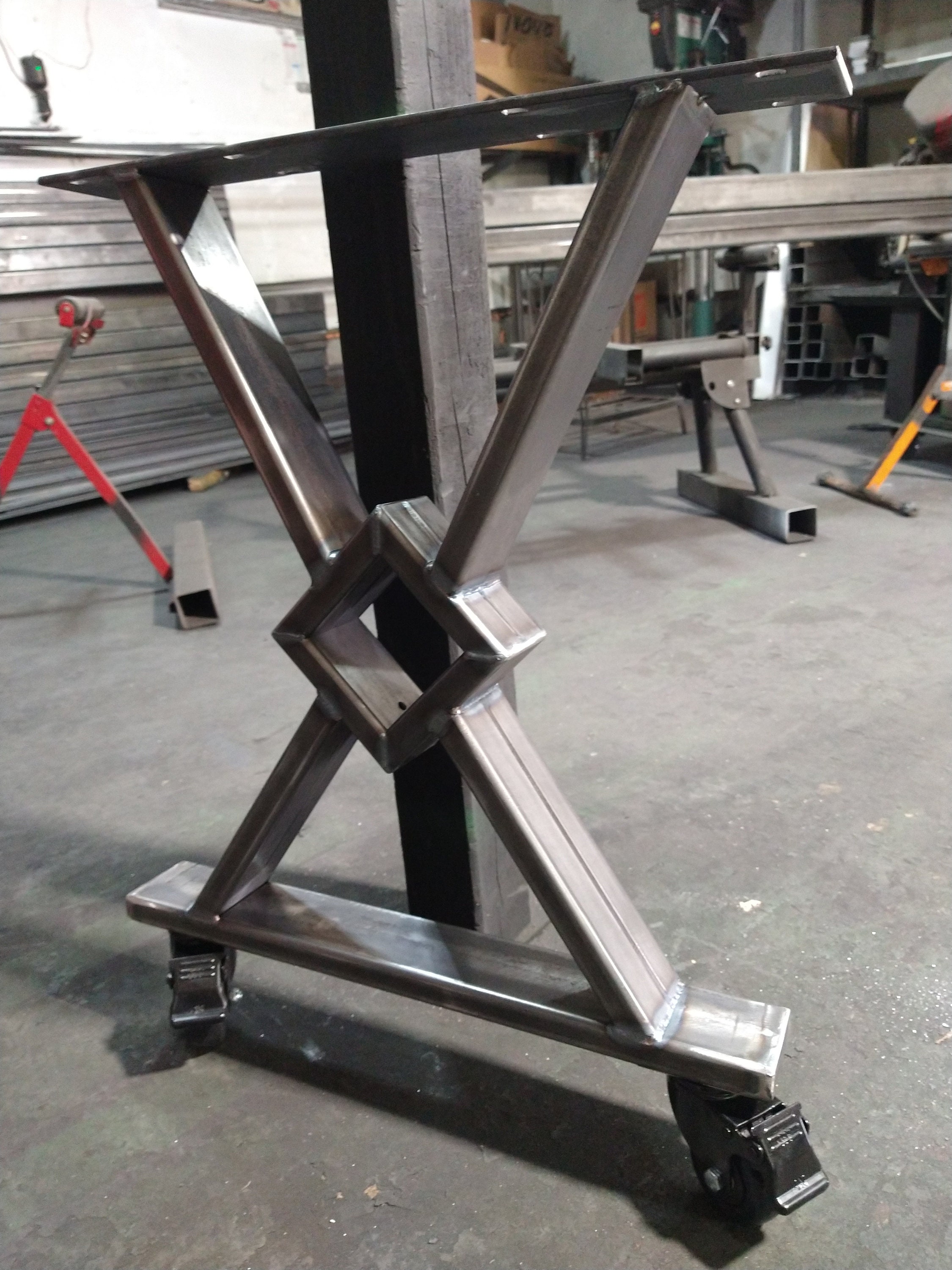 Welded metal table legs store