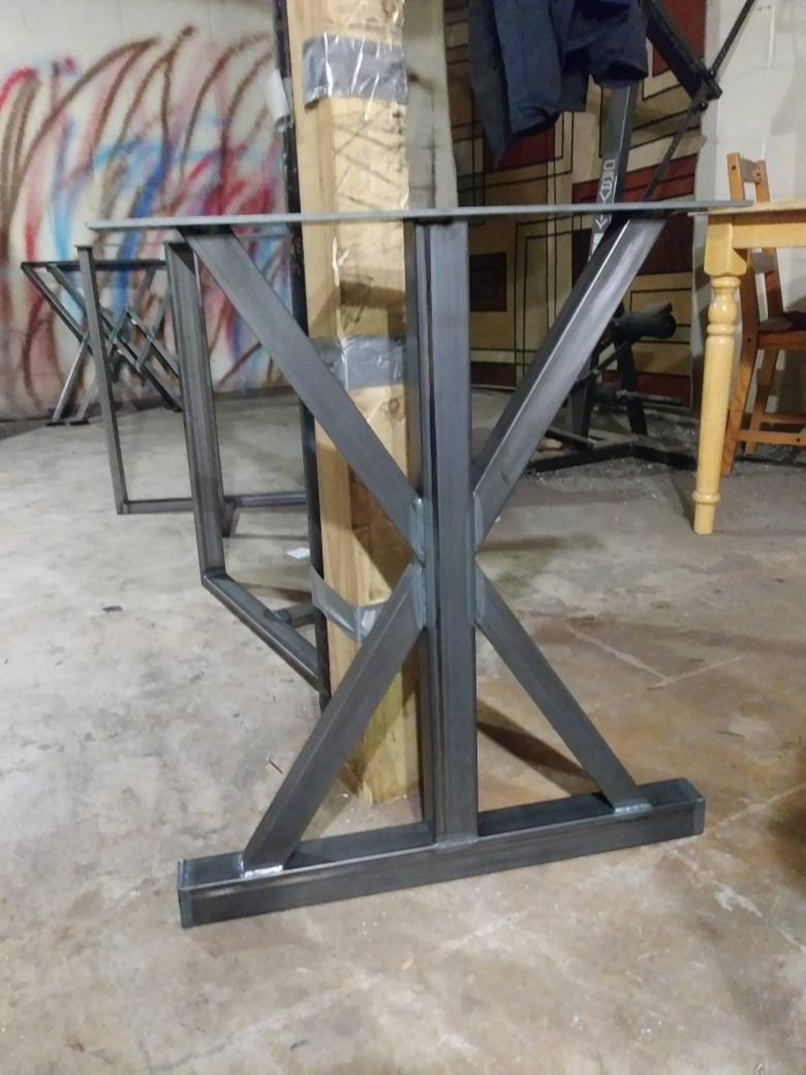 Industrial Table Base Farmhouse Custom Sizes | Etsy