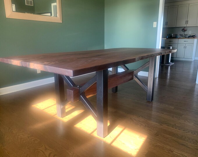 Unique Farmhouse Metal Table Bases, Industrial Table Legs, Heavy Duty Steel Bases