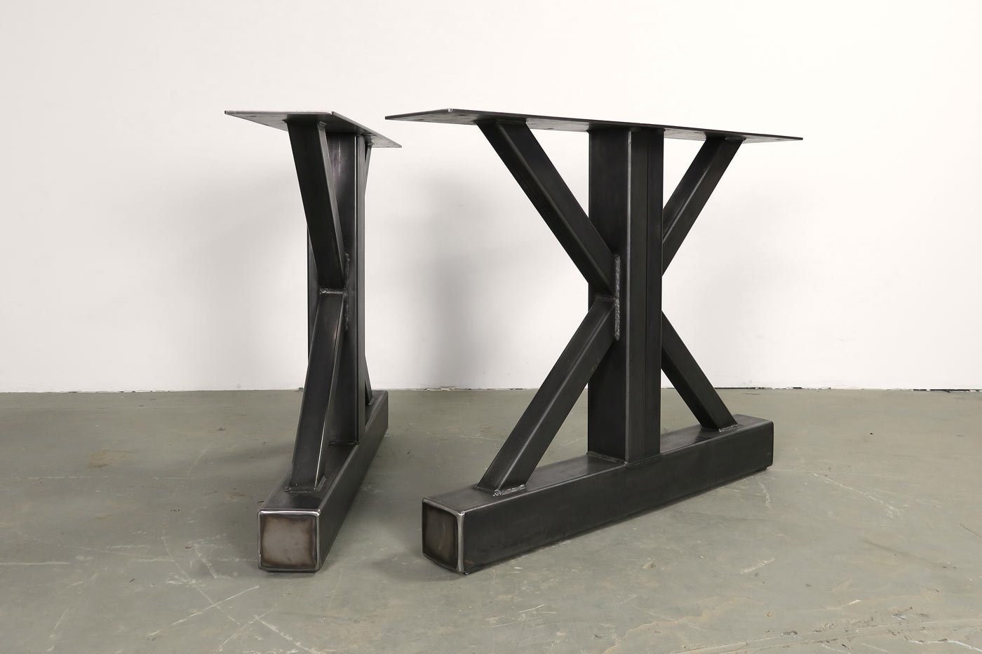 Farmhouse Table Legs, Industrial Metal Table Base, Handmade In US.