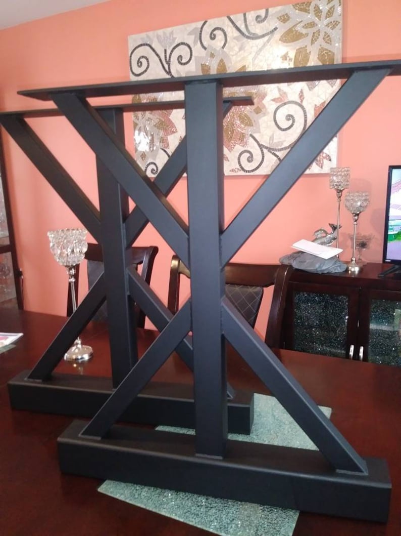 Trestle Metal Table Base Farmhouse - Etsy