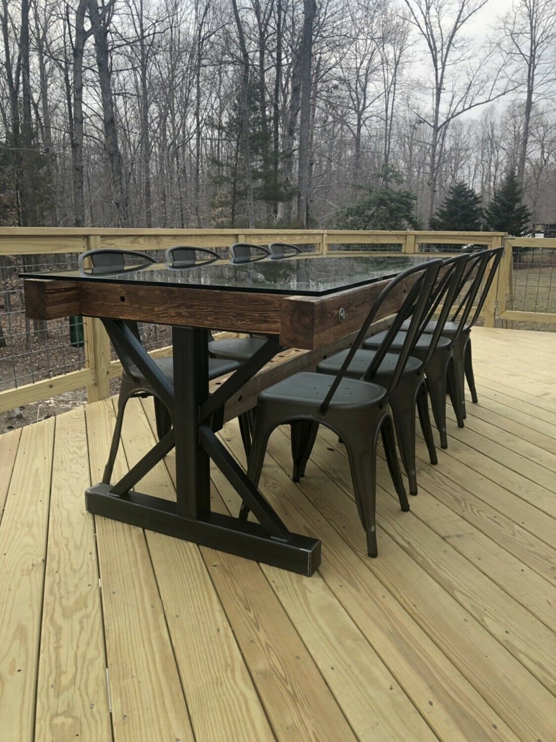 Metal Table Base,dining & Bench Set, Industrial Steel Base - Etsy Canada