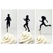 Running Cupcake Toppers, Jogger Cupcake Toppers, Jogging Cupcake ...