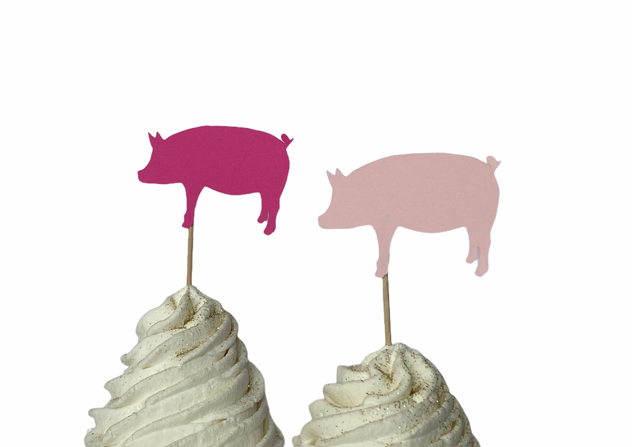 Pig Cupcake Toppers Piggy Theme Pig Party Pig Decor Farm - Etsy