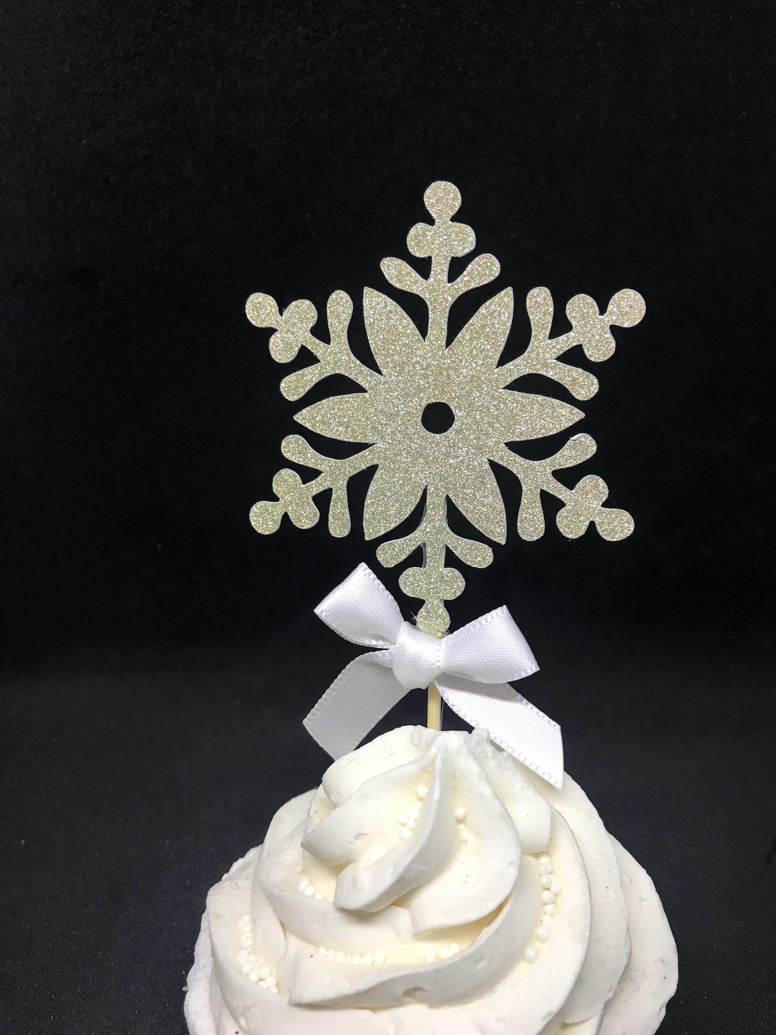 Snowflake cupcake toppers snowflake party snowflake topper | Etsy