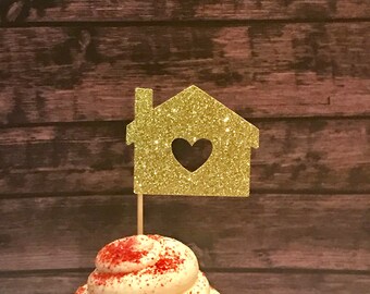 Congrats on New Home, New Home, Cake Topper, House Warming Gift ...