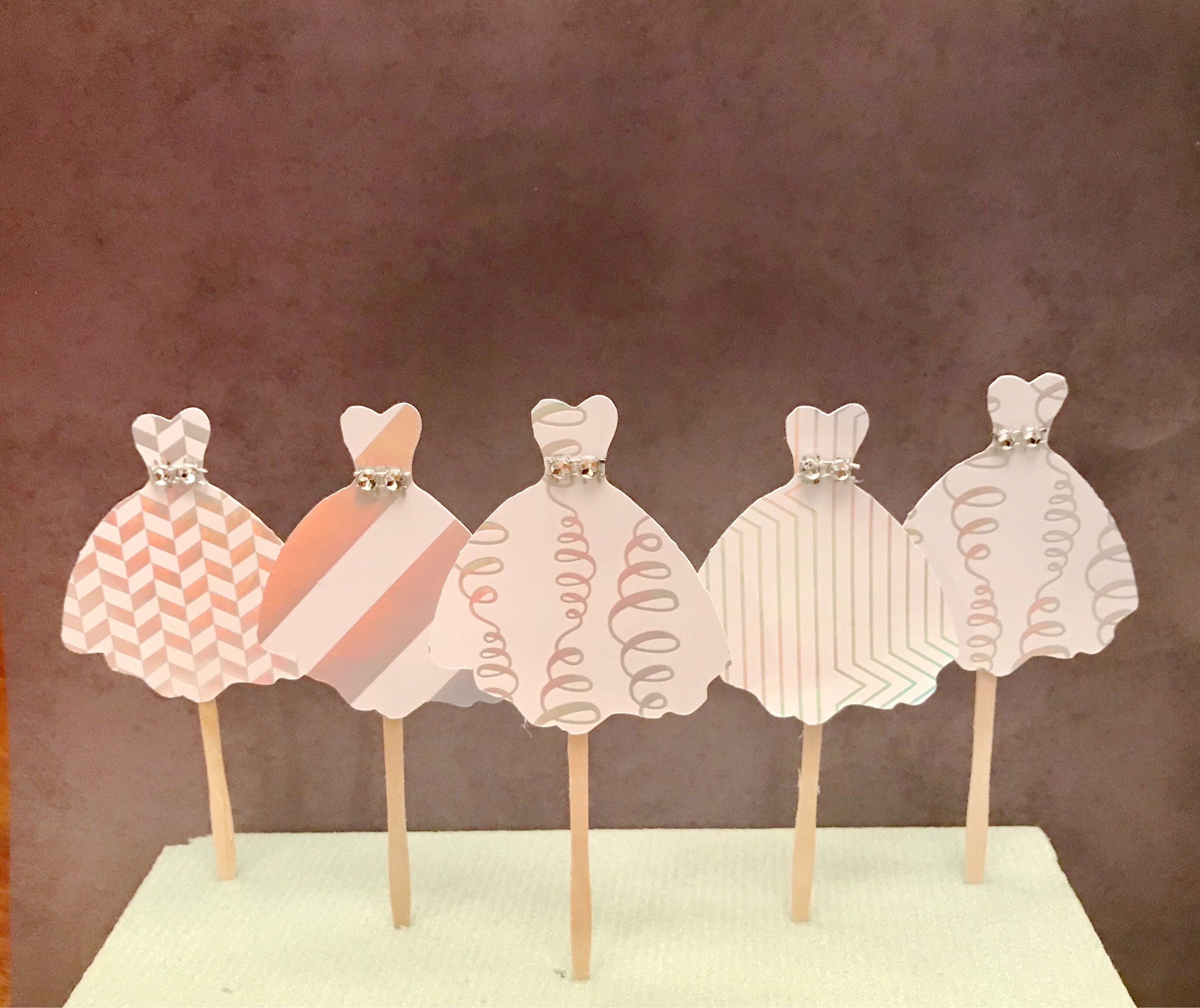 Wedding dress cupcake topper wedding dress toppers bridal | Etsy