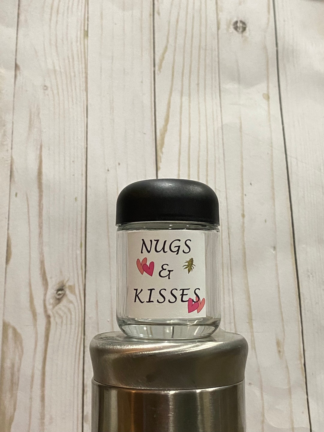 Nugs and Kisses Jar, Weed Jar, Marijuana Jar, Weed Stash Jar, Dope Jar ...
