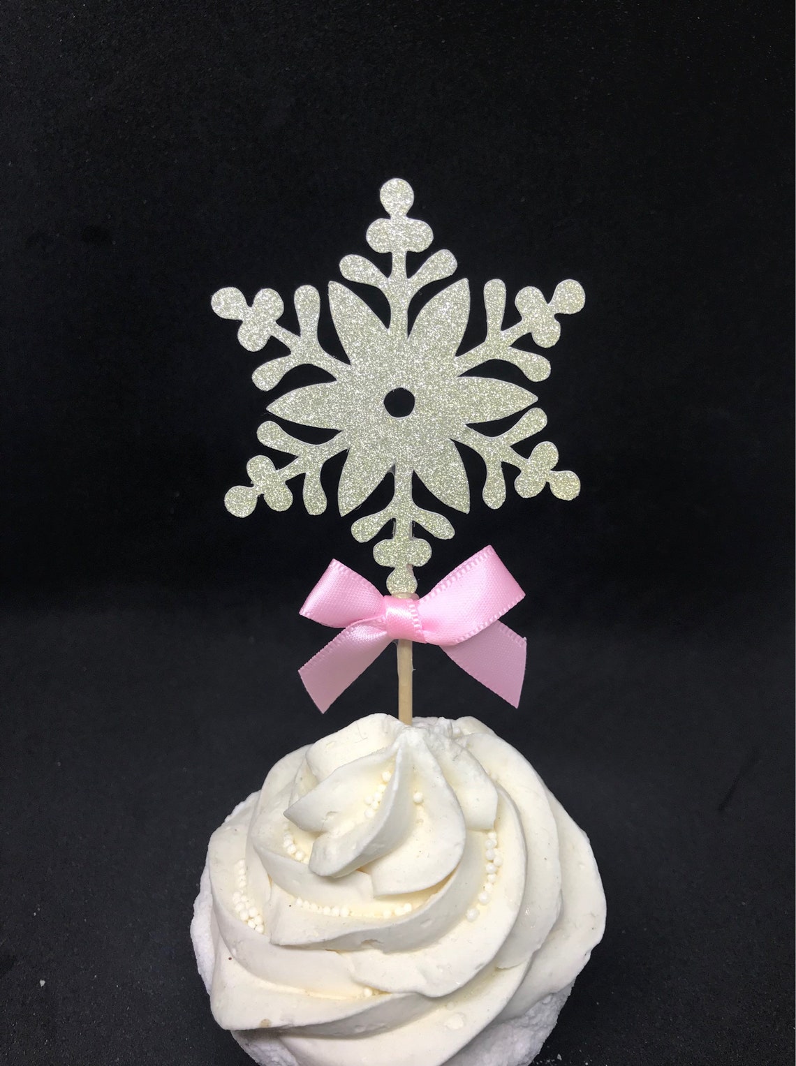 Snowflake cupcake toppers snowflake party snowflake topper | Etsy