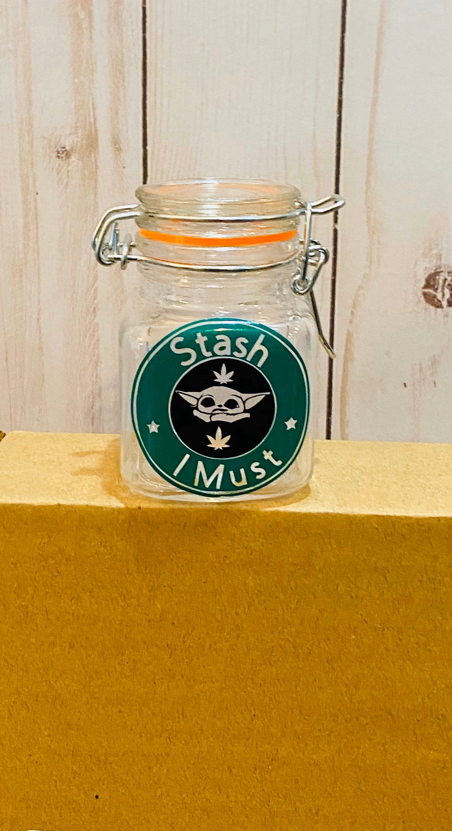Cannabis Jar Baby Yoda Stas Weed Jar Weed Stash Jar Dope | Etsy