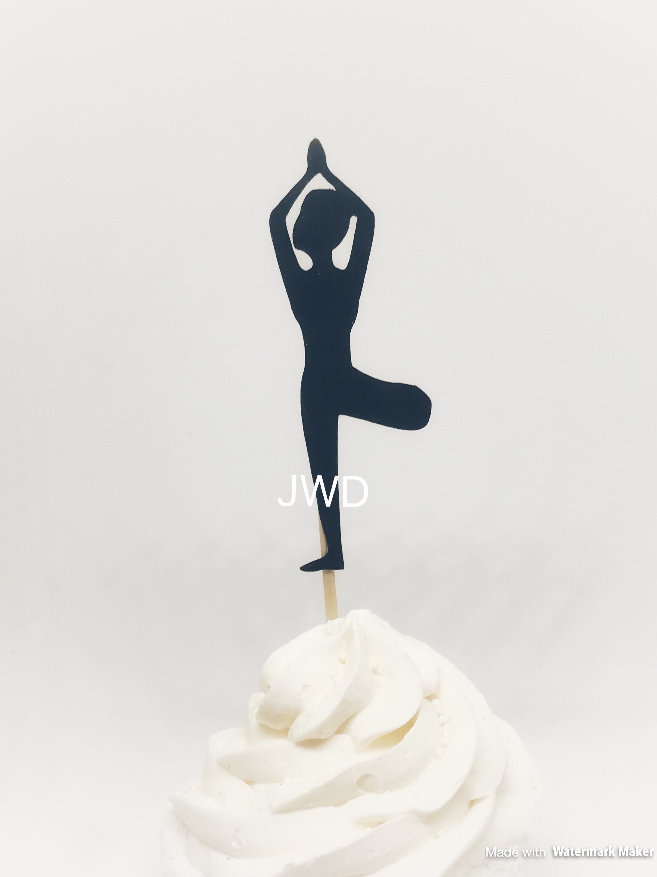 Yoga Cupcake Topper Yoga Party Yoga Birthday Yoga Toppers - Etsy