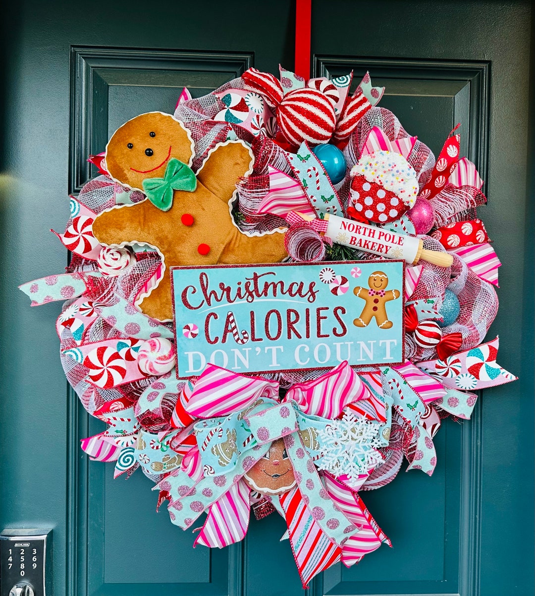Candy Cane Wreath, Candy Land Wreath, Christmas Wreath, Whimsical ...