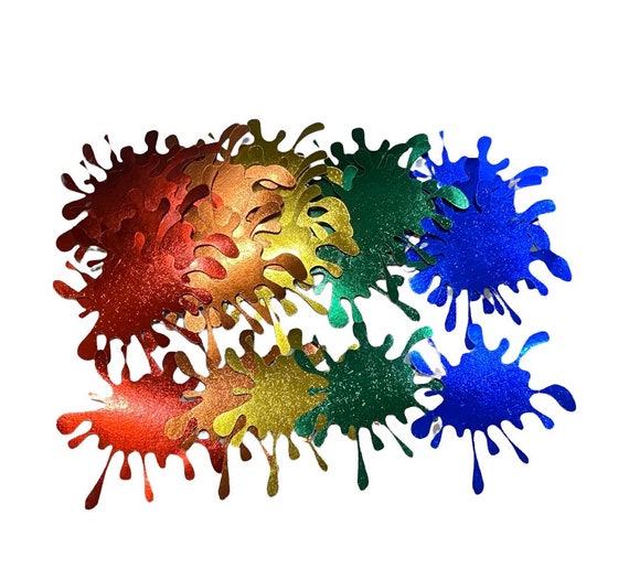 25 Large Paint Platter Confetti Paint Splats Confetti Paint - Etsy