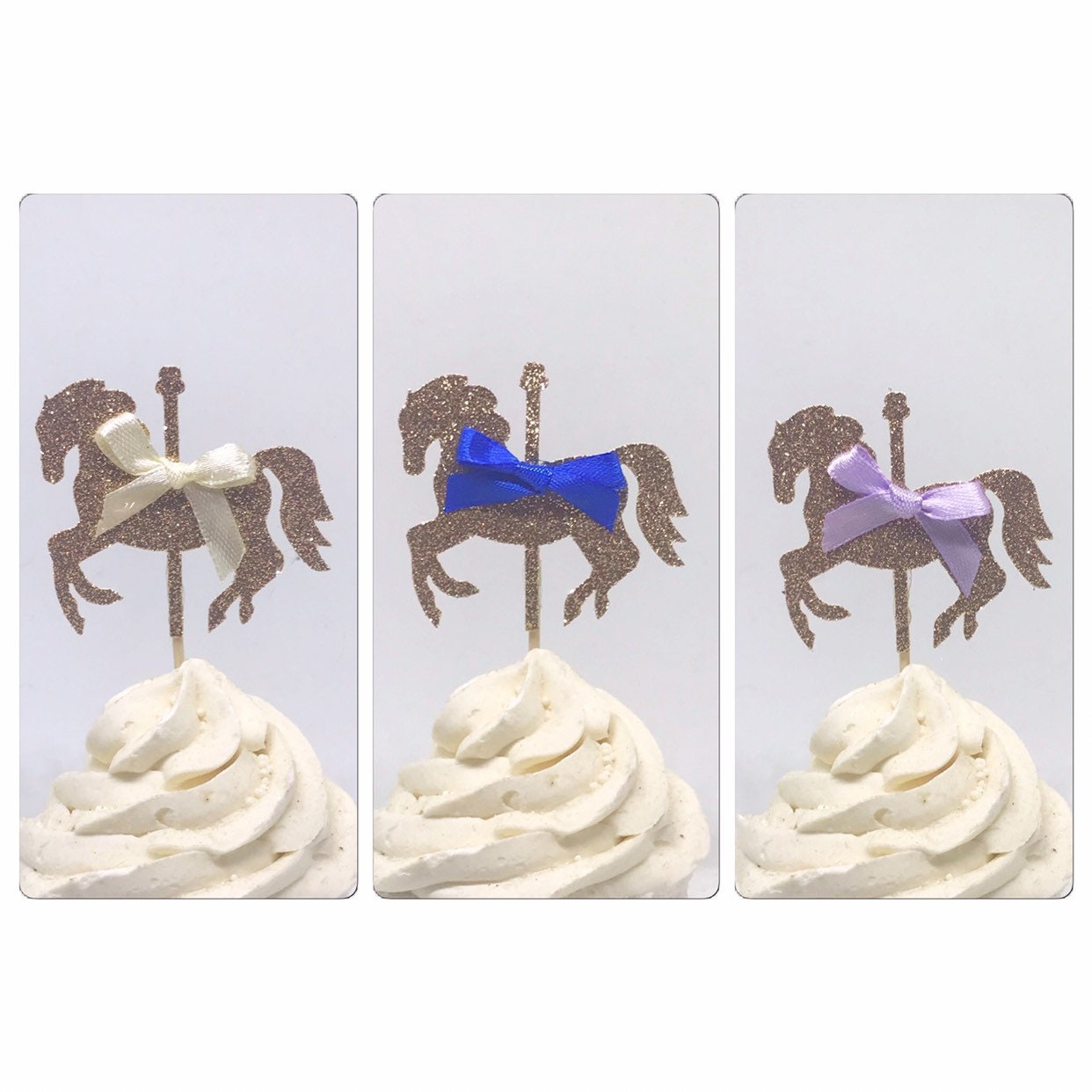 Carousel Cupcake Toppers Carousel Toppers Merry Go Round - Etsy