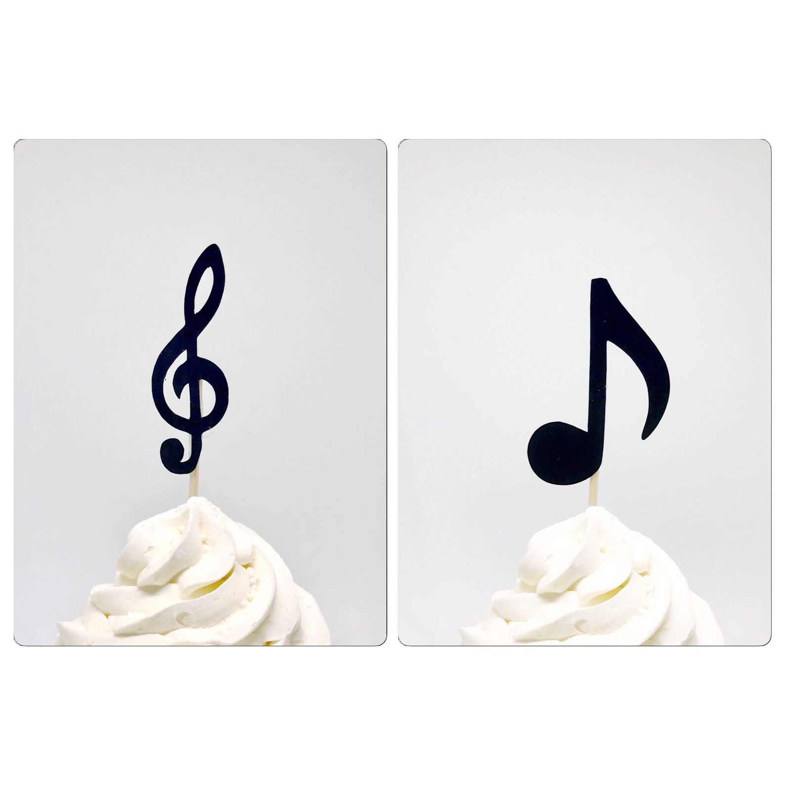 Music Note Cupcake Toppers Music Party Decor Music Note - Etsy