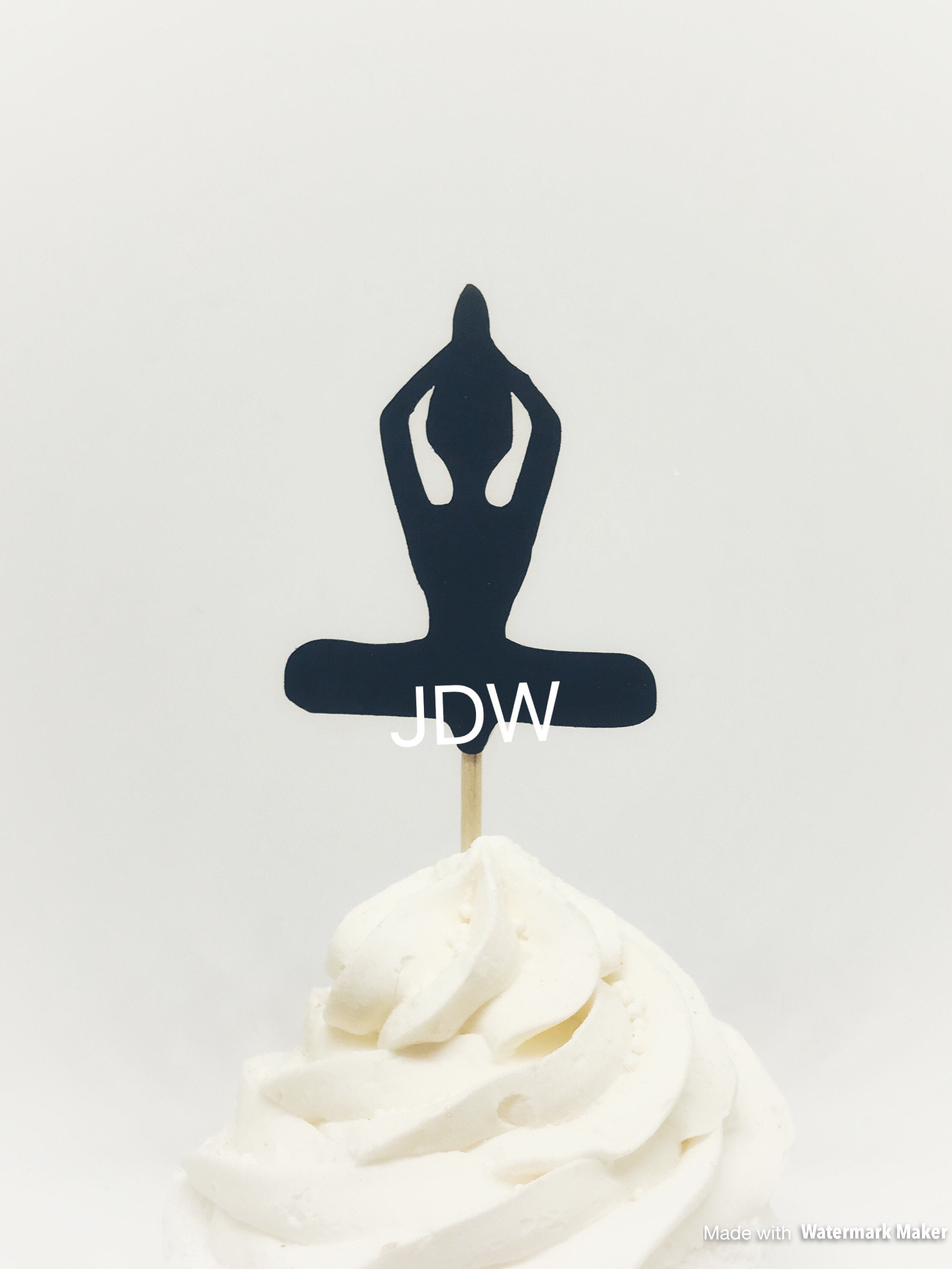 Yoga Cupcake Topper Yoga Party Yoga Birthday Yoga Toppers - Etsy