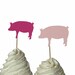 Pig Cupcake Toppers Piggy Theme Pig Party Pig Decor Farm - Etsy