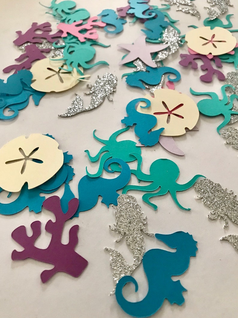 Seahorse Confetti Under the Sea Confetti Mermaid Confetti - Etsy