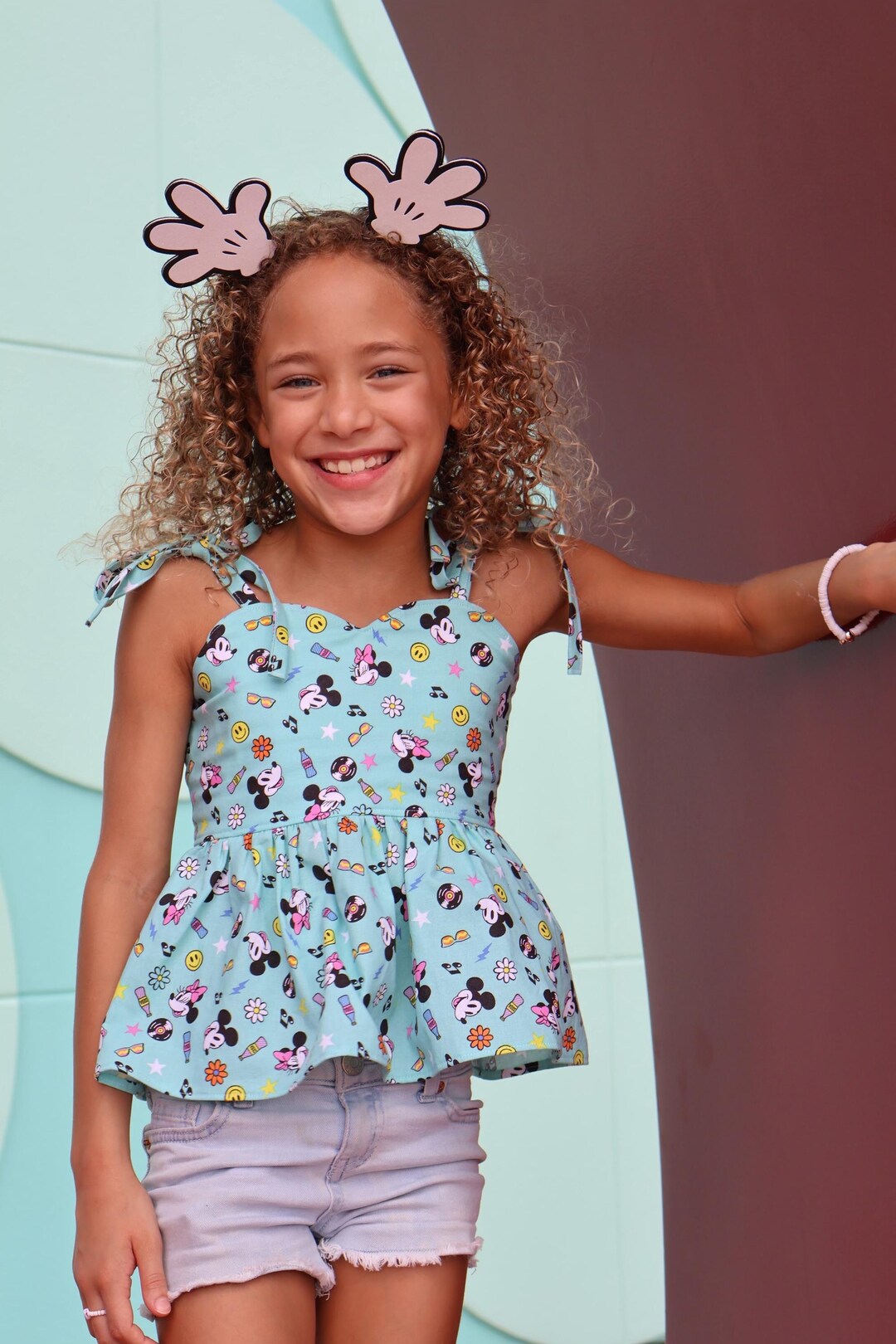 Mickey Minnie Retro Girls Top Disney Retro Girls Top Mickey Minnie ...