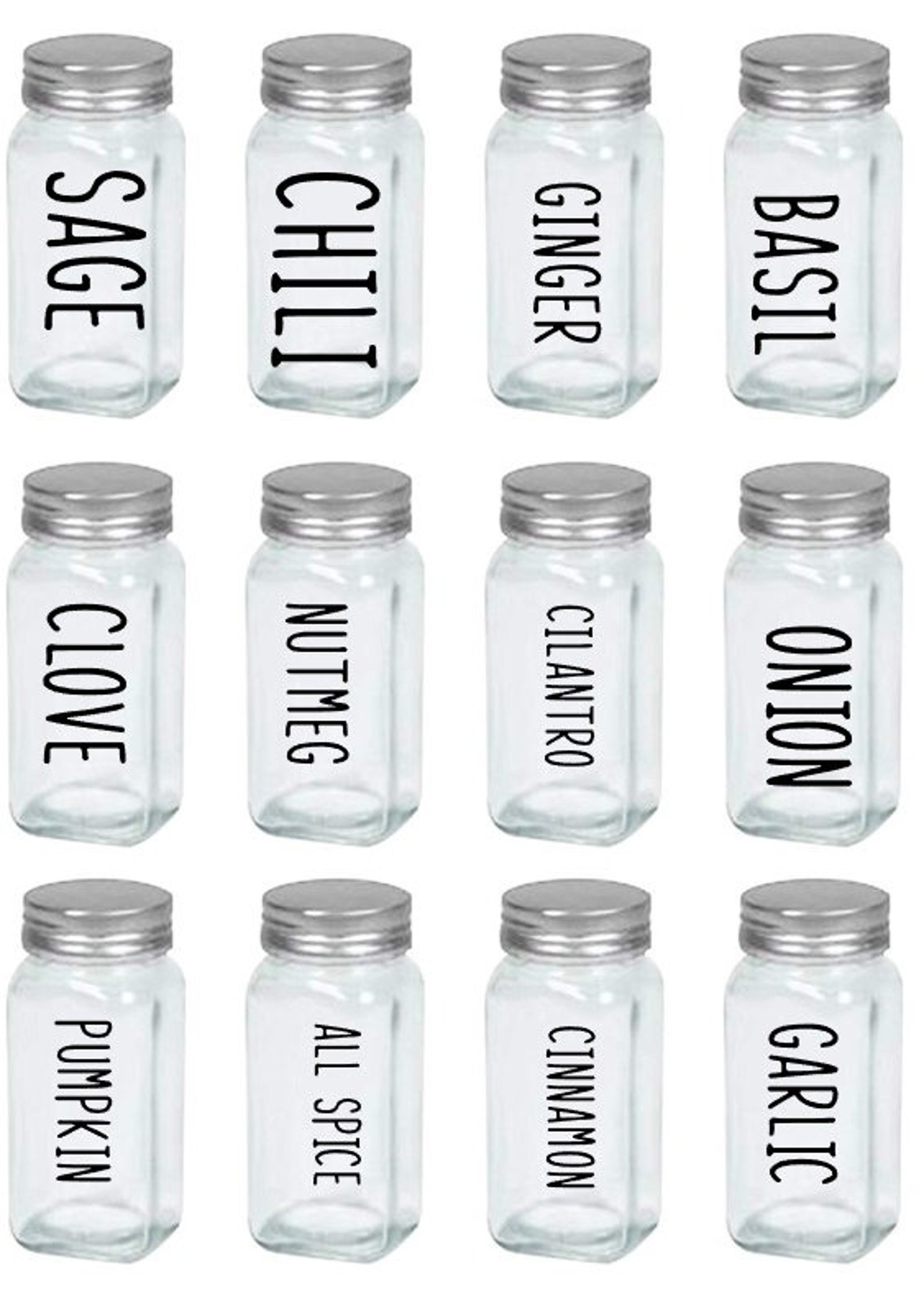 2 Inch Spice Decals / 2 Inch Spice Jar Decals / Spice Jar Decals ...
