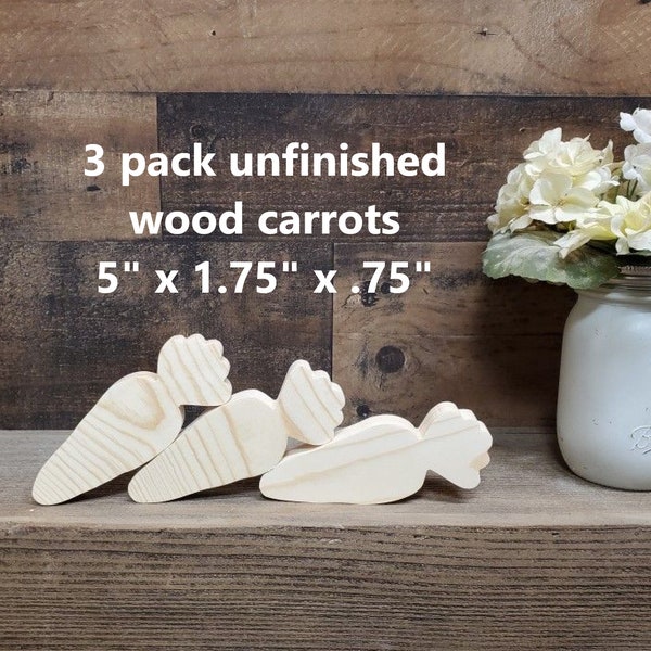 Wood Carrots - Etsy