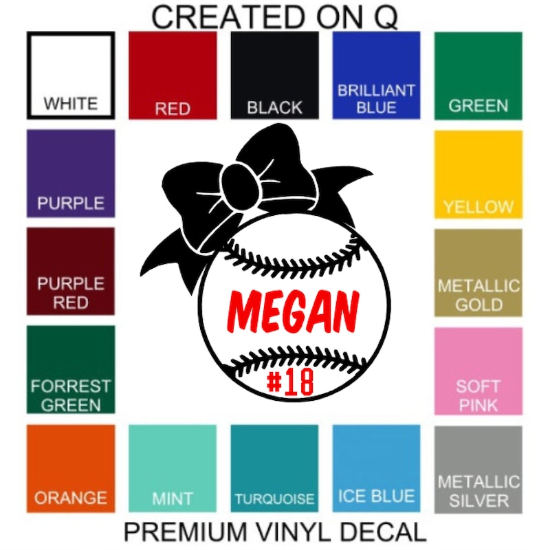 Softball Decal - Etsy