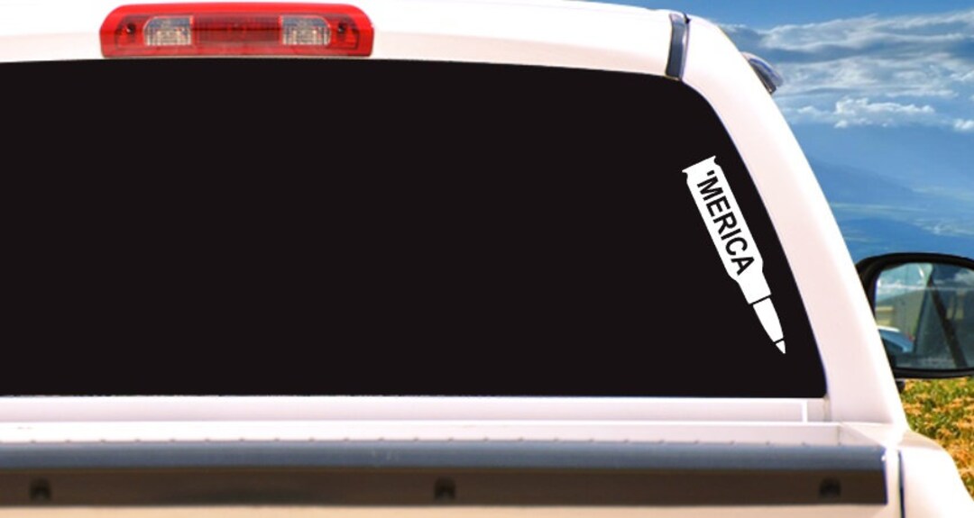 Merica Bullet Decal / 'merica Bullet Decal / Truck Decal / - Etsy