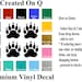 Bear Paw Print Decals 4 Pack / Bear Paw Print Stickers 4 Pack / Choose ...