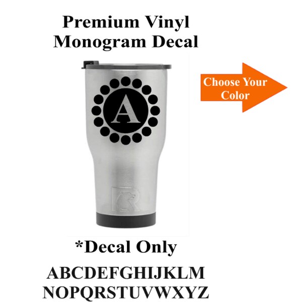 Monogram Vinyl Sticker - Etsy