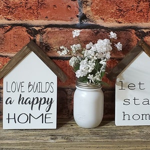 Blank House Shaped Wooden Sign / Blank Framed Sign / Blank Farmhouse ...