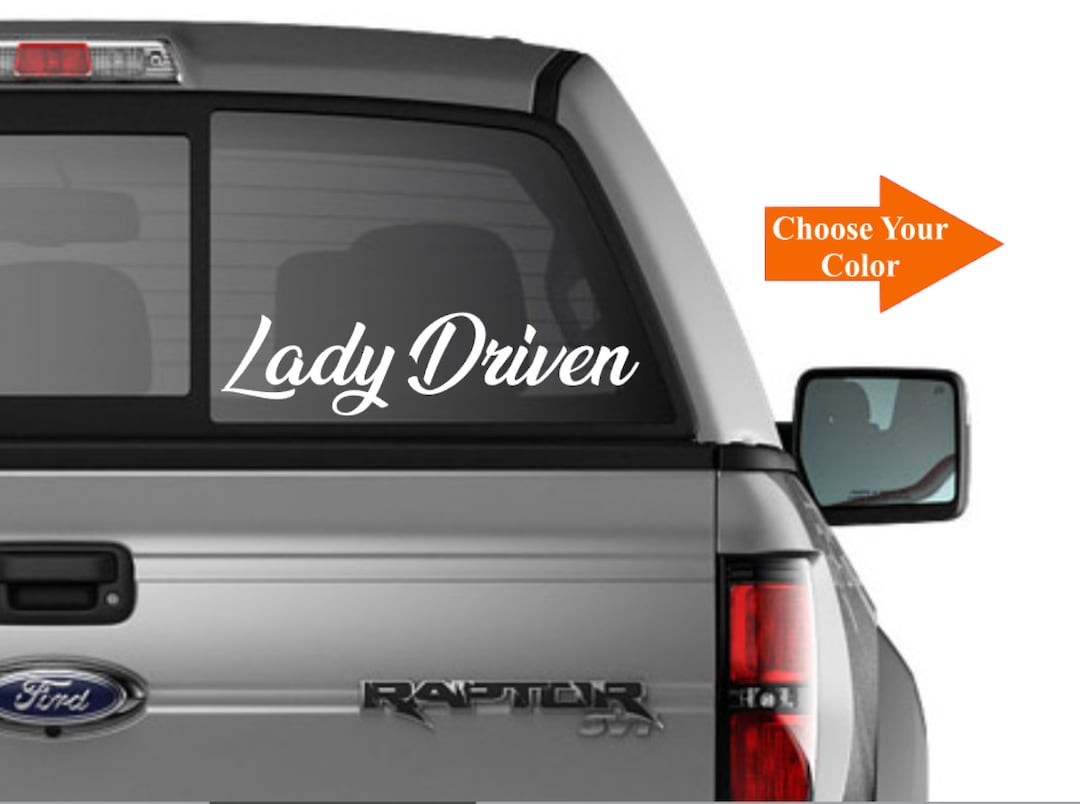 Lady Driven Premium Vinyl Decal / Vinyl Decal / Lady Driven Sticker ...