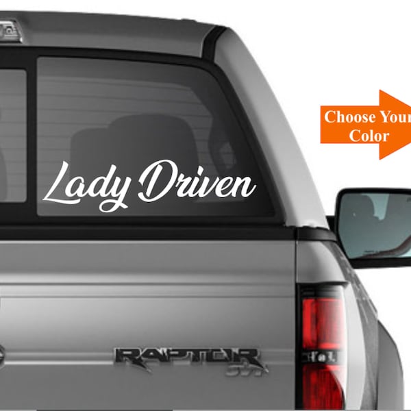 Lady Driven Decal - Etsy