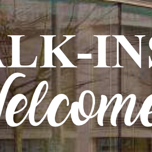 Walk Ins Welcome Decal Sign for Business Window Vinyl Die | Etsy