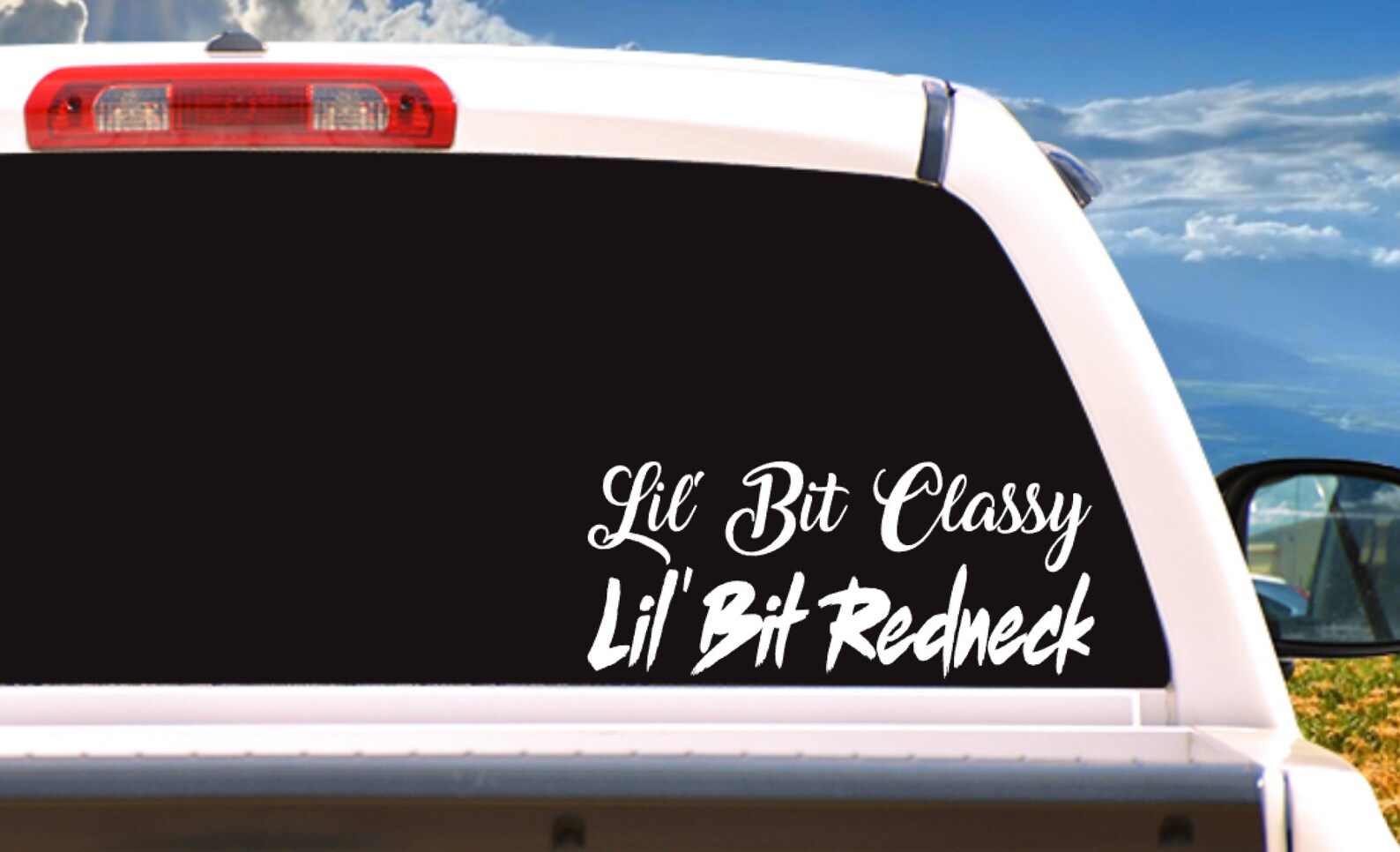 Lil' Bit Class Lil' Bit Redneck Vinyl Decal / Country Girl Decal / Truck Decal / Truck Sticker ...