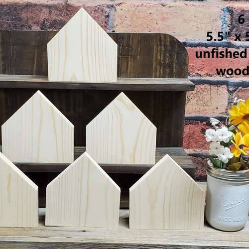 5.5 Home Plate Blank Wood Cut Out / Blank House Shaped - Etsy UK