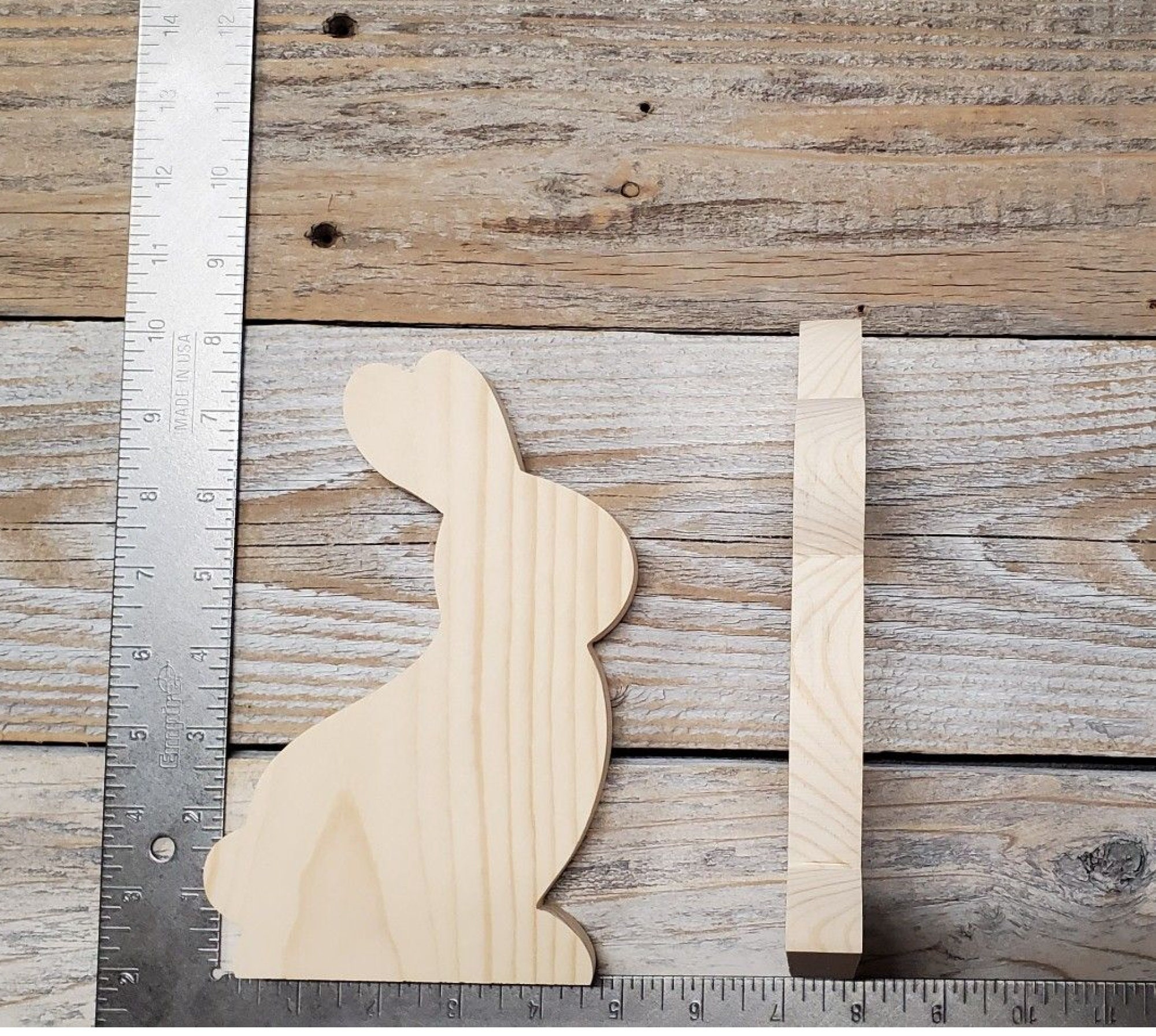 Unfinished Wood Rabbit / Unfinished Easter Bunny / 7.75 | Etsy