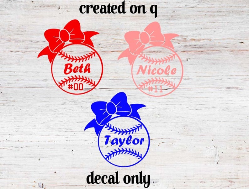Softball Decal / Helmet Decal / Girls Gift / Car Decal / | Etsy