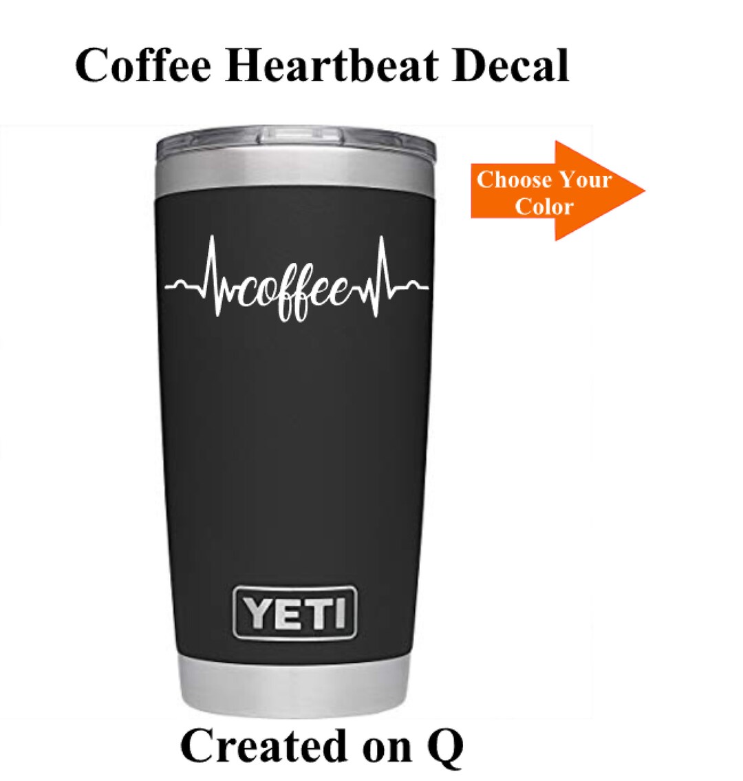 Heartbeat Coffee Decal / Coffee Heartbeat / Sticker / Decal / EKG / ECG ...