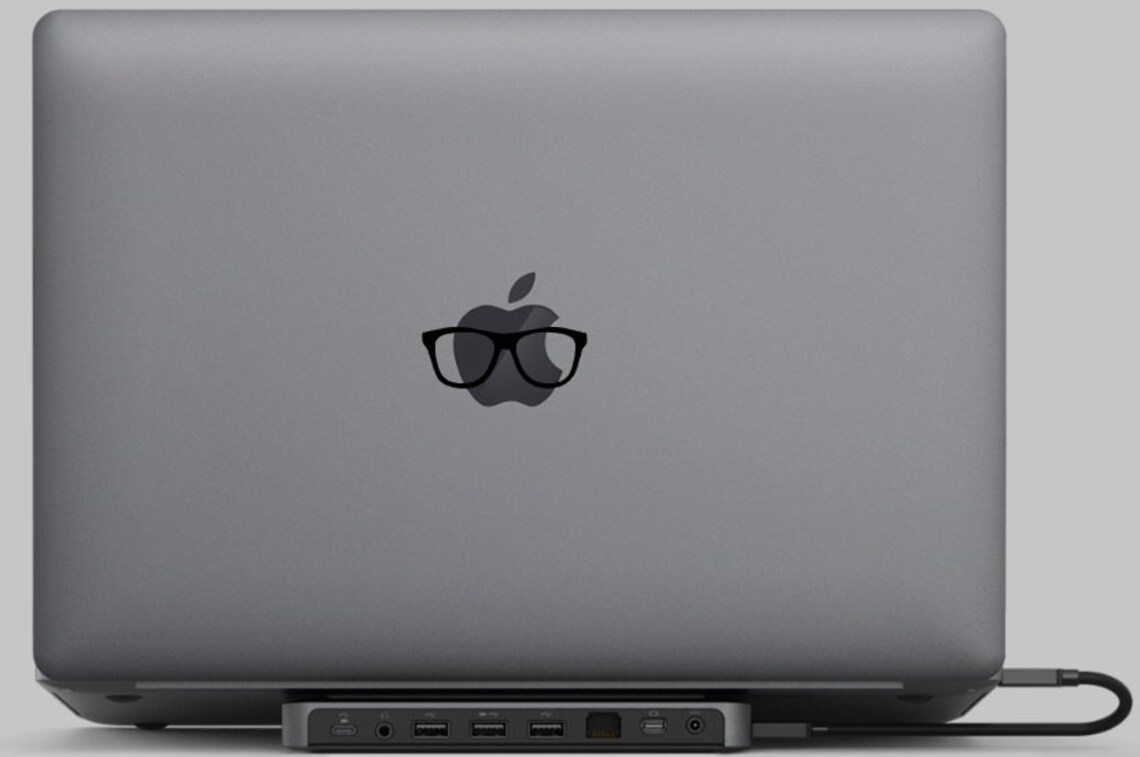 Macbook Decal / Nerd Glasses Decal / Laptop Decal / Bookworm | Etsy