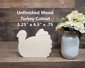 Unfinished 3D Wood Turkey Cutout Made of Pine Lumber / Wood Turkey ...