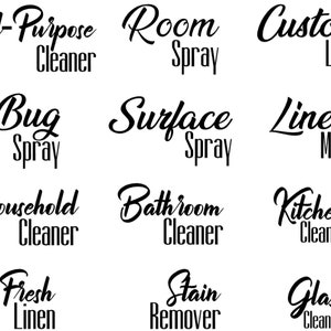 Custom Spray Bottle Decal / Spray Bottle Labels / 16 Oz Spray Bottle ...