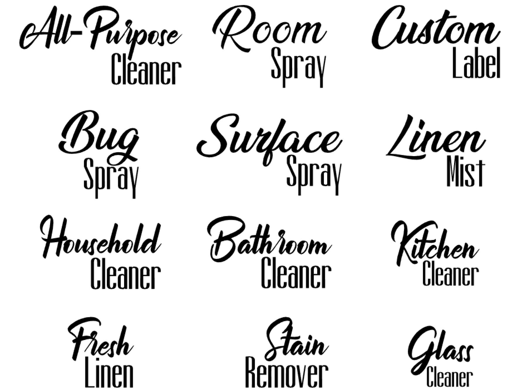 Custom Spray Bottle Decal / Spray Bottle Labels / 16 Oz Spray Bottle ...