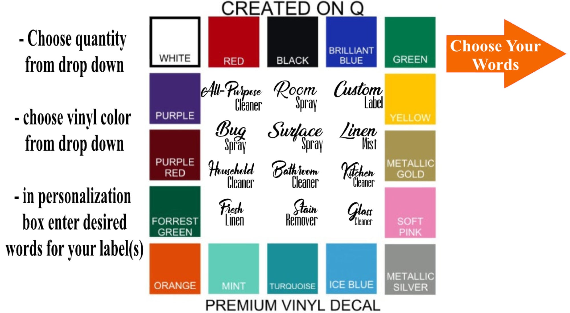 Custom Spray Bottle Decal / Spray Bottle Labels / 16 Oz Spray | Etsy