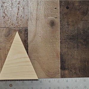 6 Pack Bundle Unfinished Wood Triangles - 5.5" X 4.5" X .75 ...